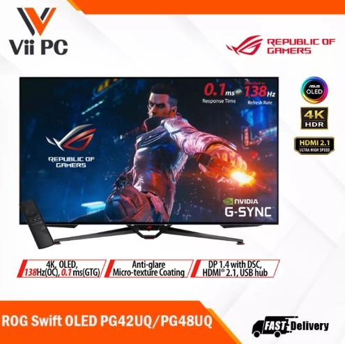 ASUS ROG Swift OLED PG42UQ gaming monitor - 4K, OLED, 138Hz(overclocked ...