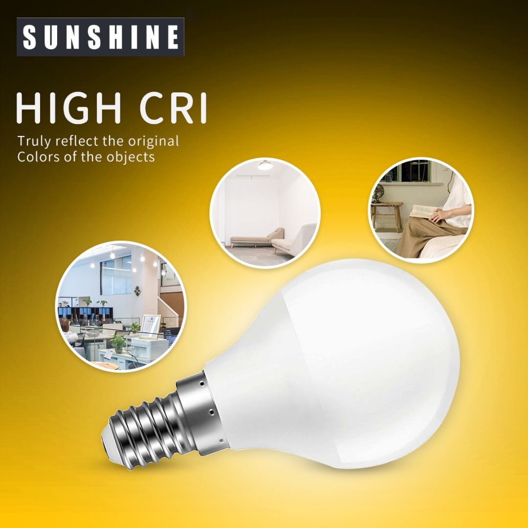 現貨!!! SUNSHINE 陽光 LED 燈膽 5W 燈泡 E14 細螺絲頭 [2件優惠裝], 傢俬＆家居, 燈飾及風扇, 燈飾 - Carousell