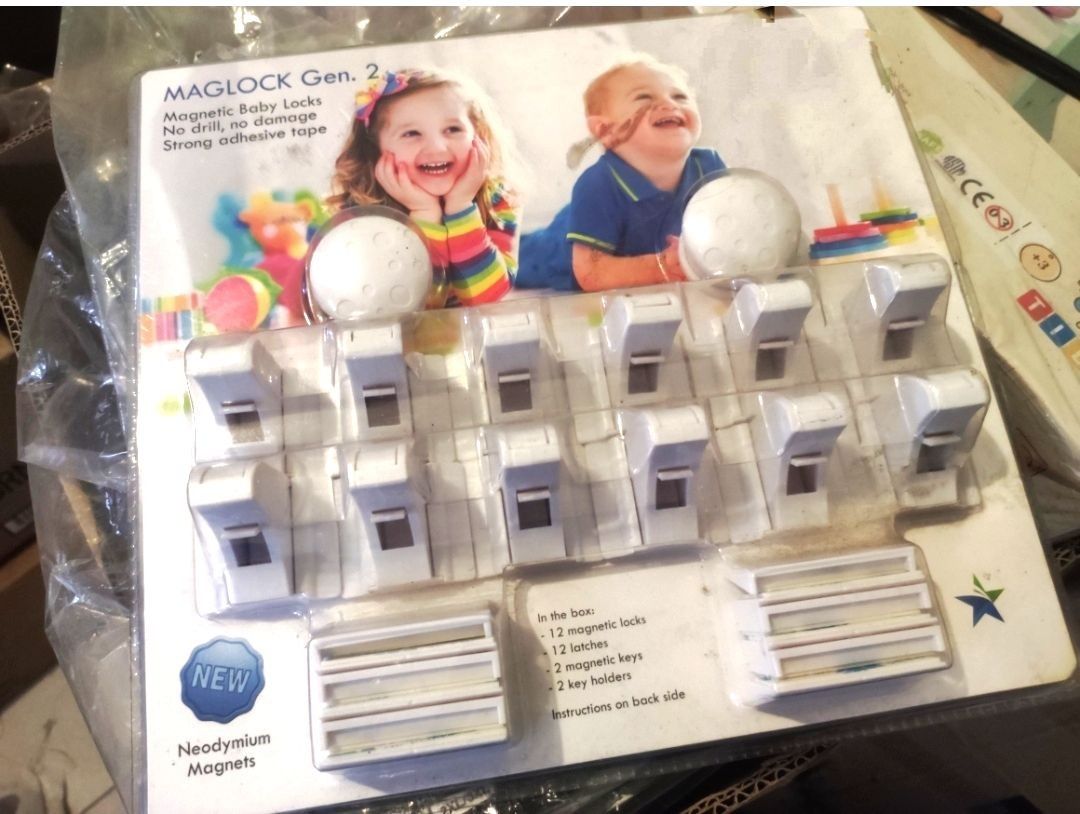 ABRAMS Maglock Gen 2 Magnetic Adhesive Child Baby Lock System 12 Locks ...