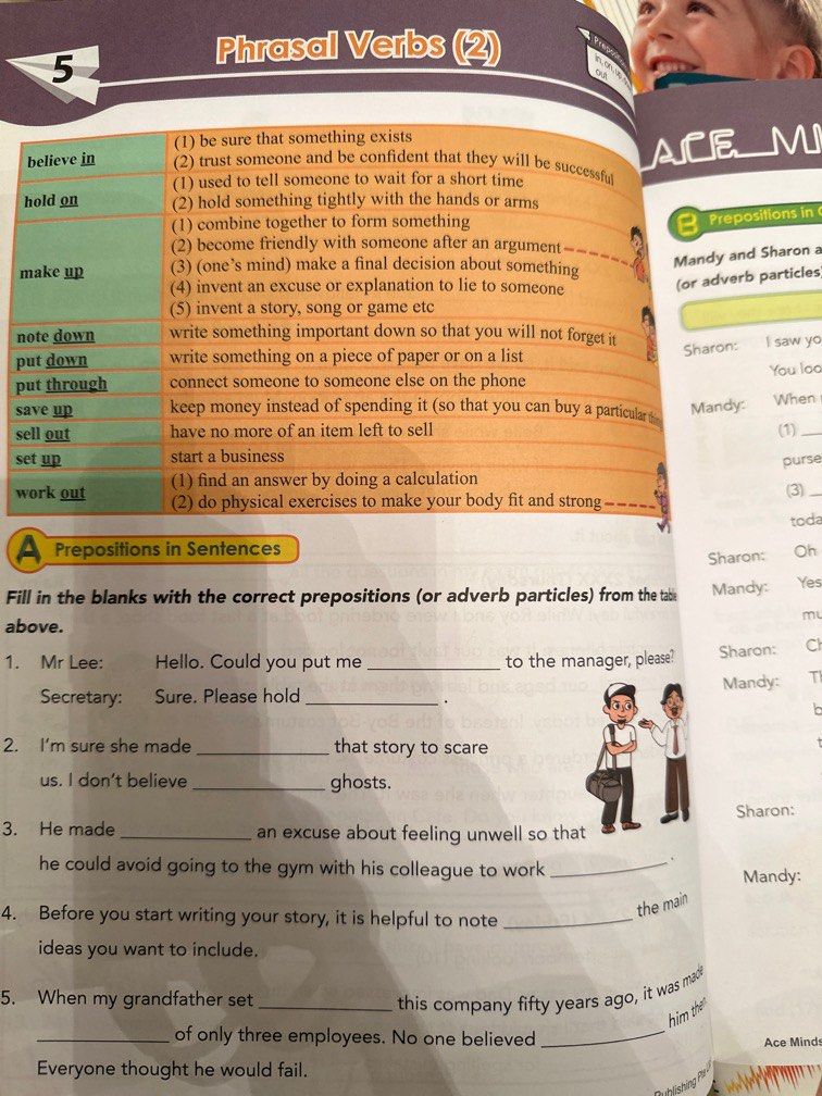 Ace minds p5 prepositions, 興趣及遊戲, 書本 & 文具, 教科書 - Carousell