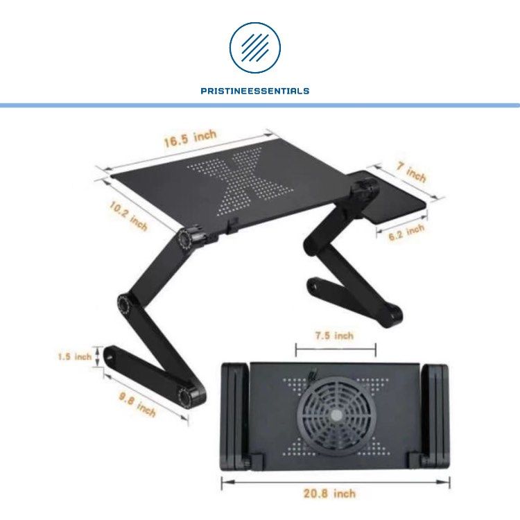 Adjustable Laptop Table With Cooling Fan, Furniture & Home Living ...