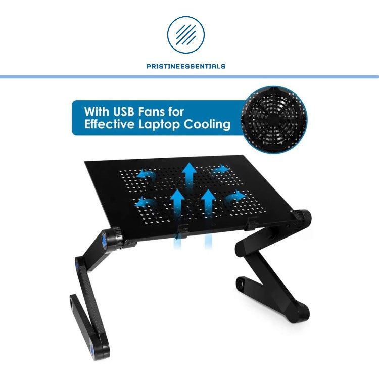 Adjustable Laptop Table With Cooling Fan, Furniture & Home Living ...
