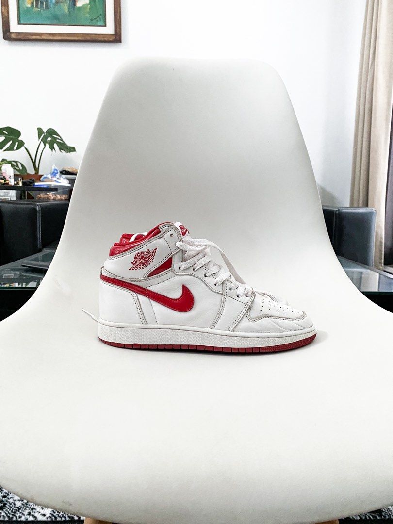 NIKE AIR JORDAN 1 HIGH RETRO OG METALIC RED SIZE 38/24CM, Fesyen Pria ...
