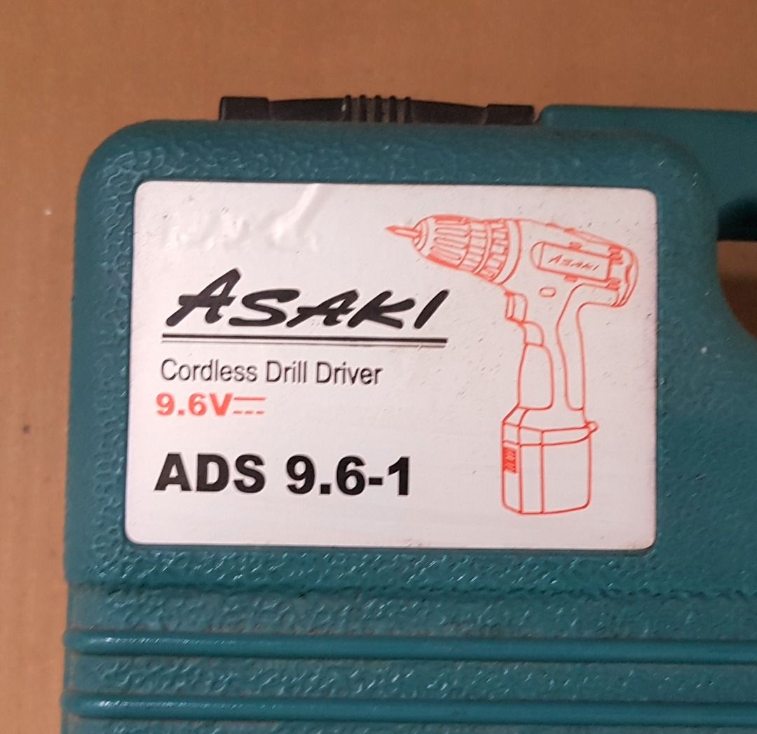 Asaki Cordless Drill Driver, Model ADS 9.6-1, 2 Speed Compact Driver Drill, Rugged, Rough and ...