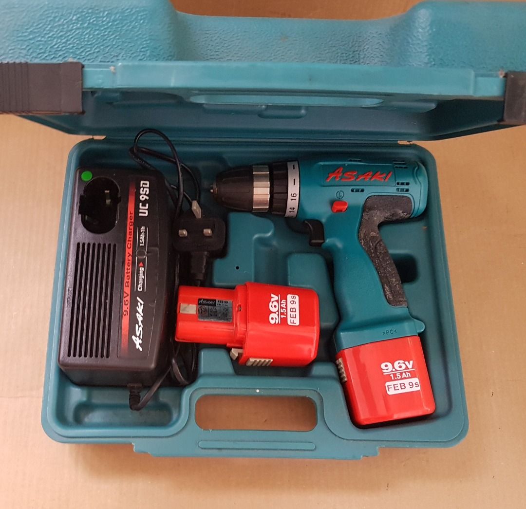 Asaki Cordless Drill Driver, Model ADS 9.6-1, 2 Speed Compact Driver ...