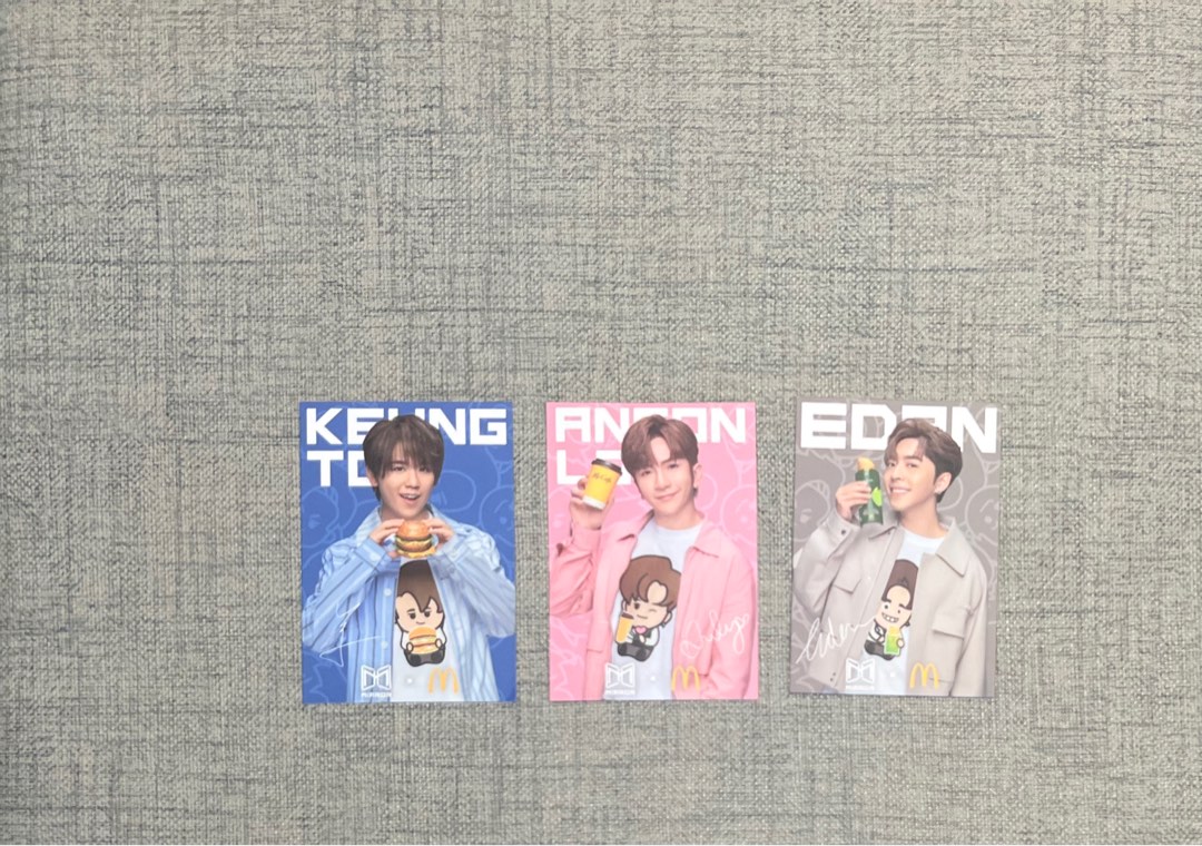 麥當勞Baby mirror卡 Keung To Anson Lo Edan 換 團2 團閃, 興趣及遊戲, 收藏品及紀念品, 明星周邊 - Carousell