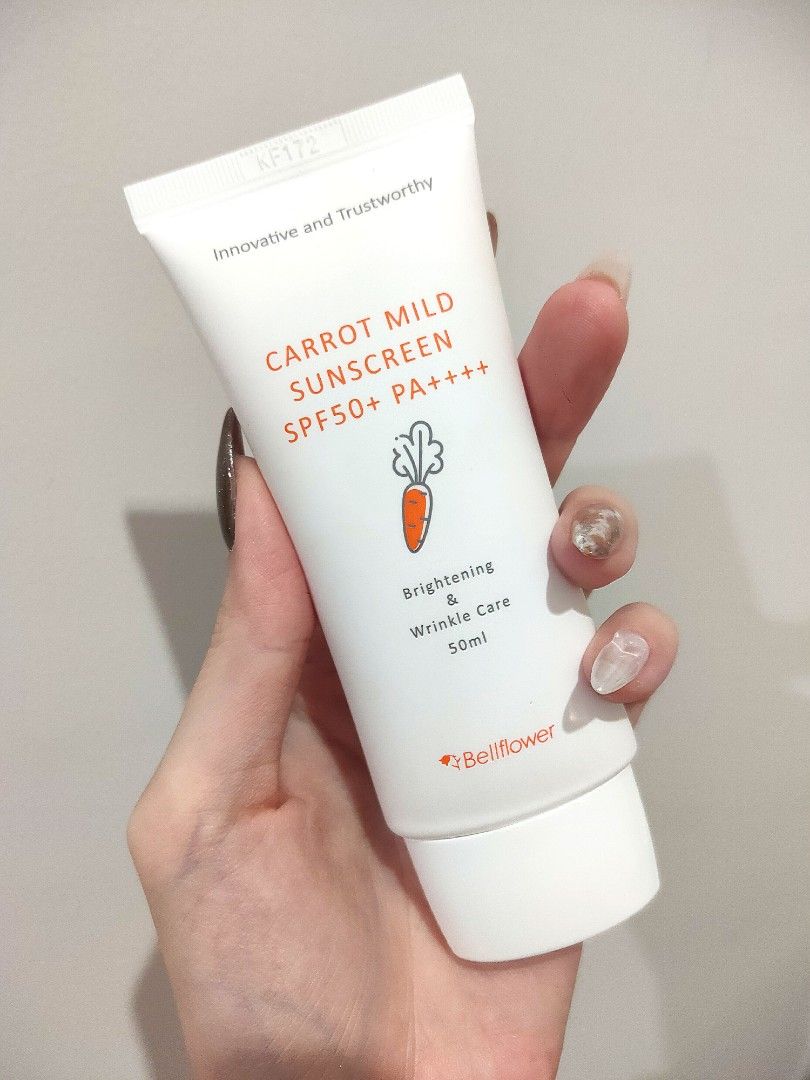 Bellflower Carrot Mild Sunscreen SPF 50 Sunblock Korea, Kesehatan ...