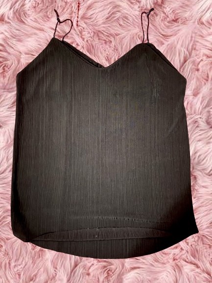 Black String Top, Women's Fashion, Tops, Sleeveless on Carousell