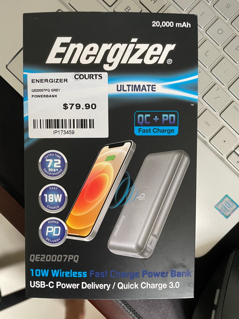 Brand New Energizer 20000mAh Wireless Power Bank, Mobile Phones & Gadgets, Mobile & Gadget ...