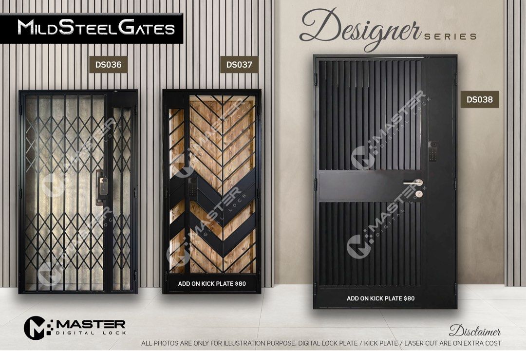 BUNDLE OF METAL GATE AND DIGITAL GATE LOCK KLOCK K2000. Installed by ...