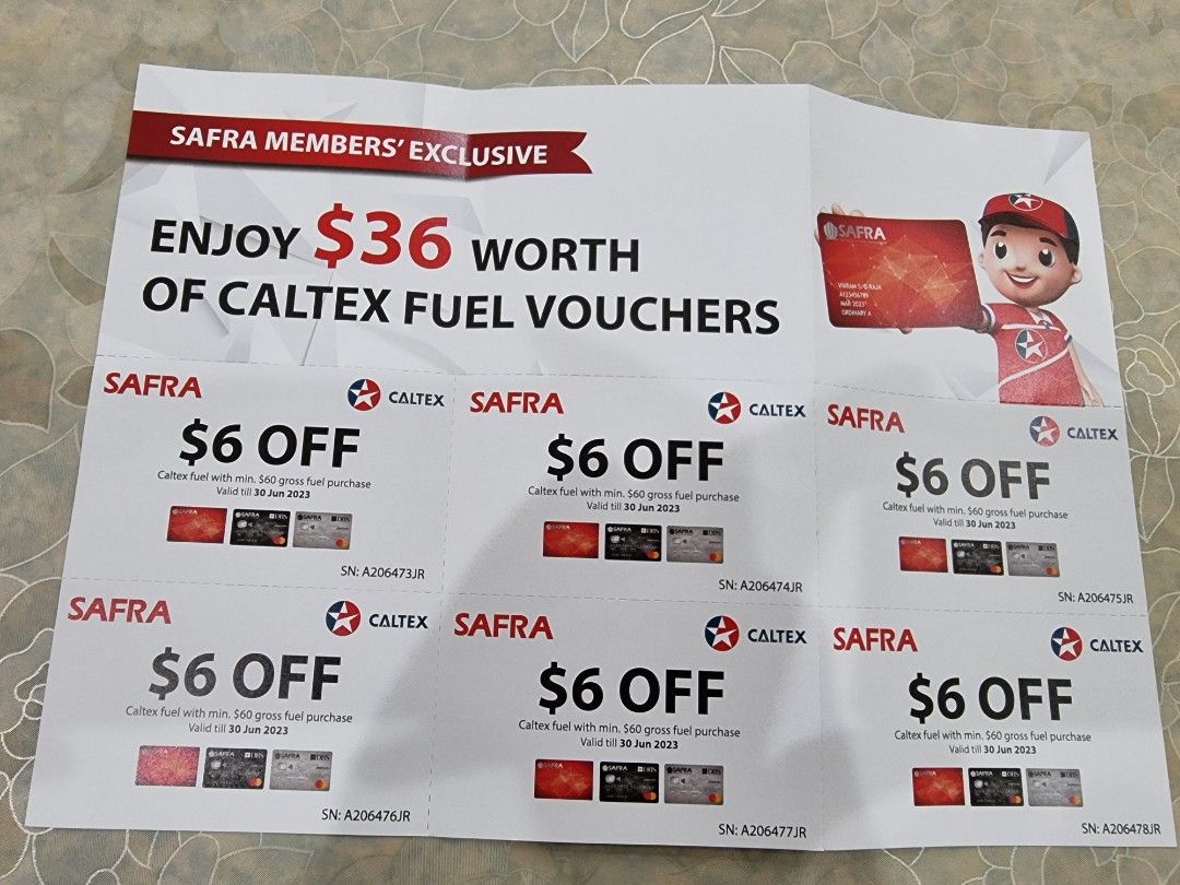 Caltex discount voucher, Tickets & Vouchers, Vouchers on Carousell