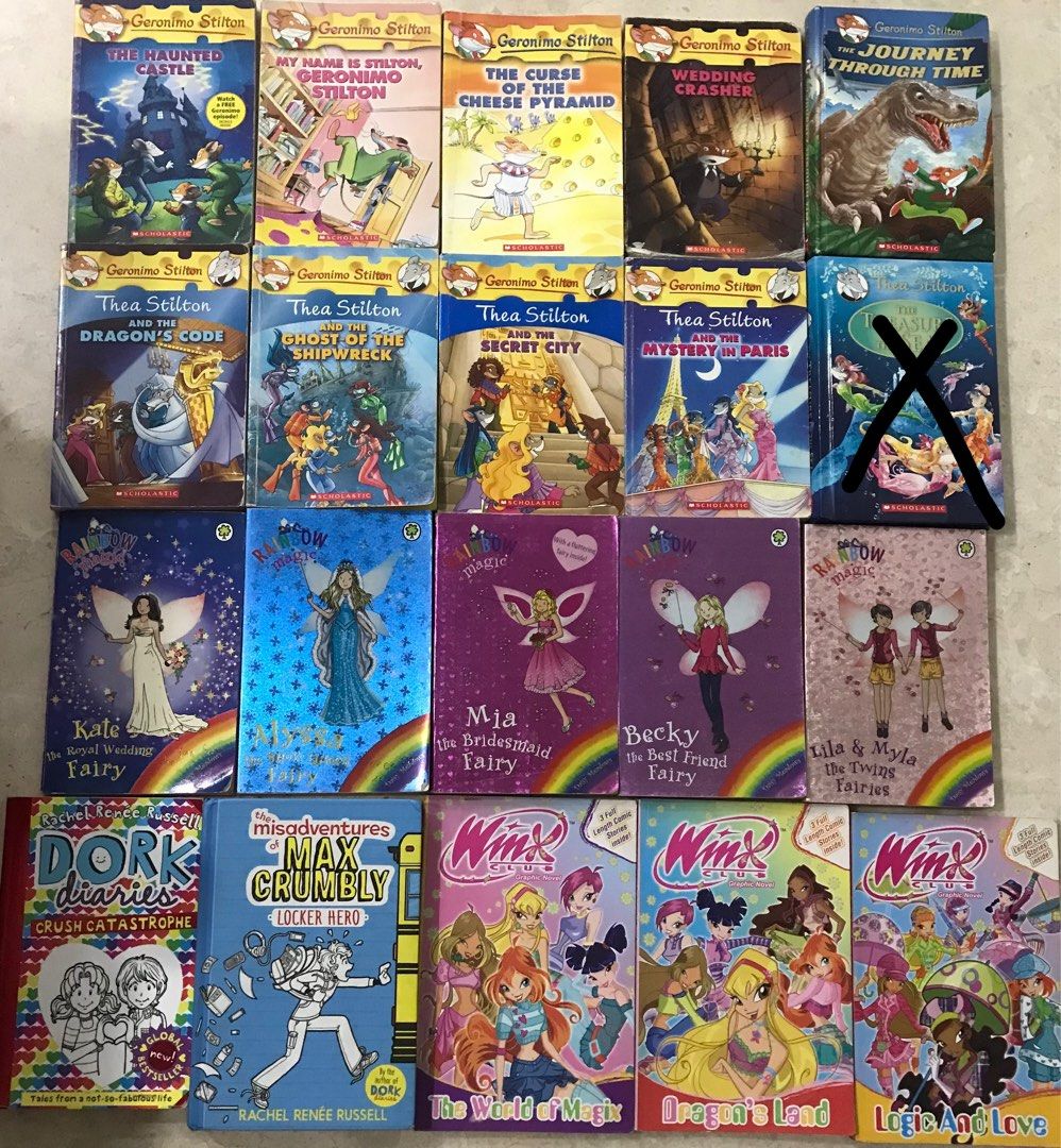 Candy jem, the prince series, dork diaries, rainbow magic, x-venture ...