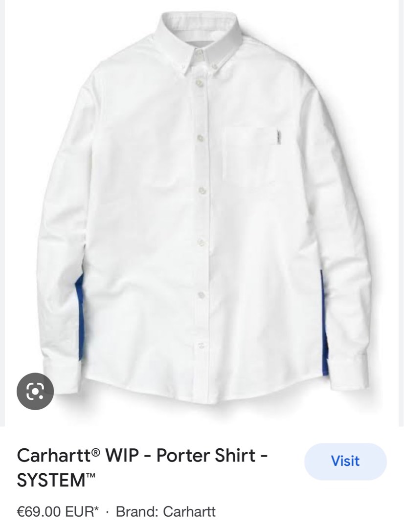 Carhartt WIP Work in Progress L/S Porter Shirt, Men's Fashion, Tops ...