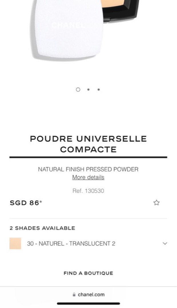 Chanel Natural finish pressed powder, Beauty & Personal Care, Face ...