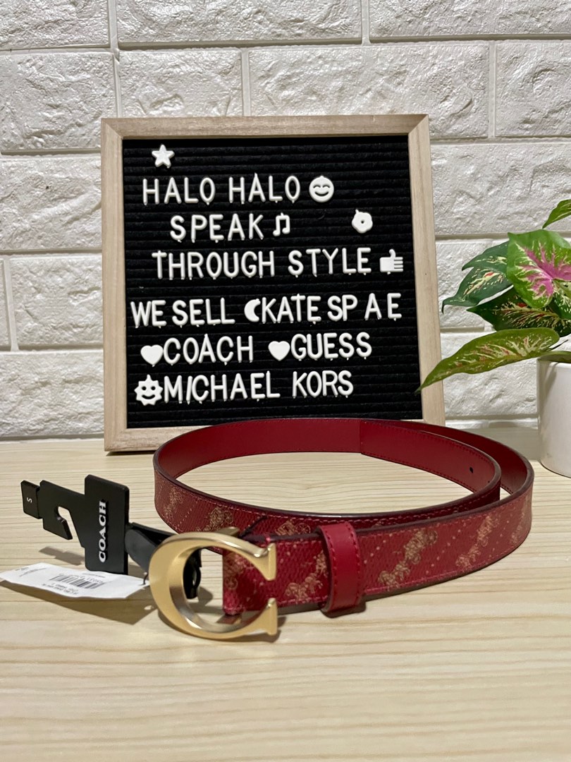 COACH Signature Buckle Belt With Horse And Carriage Print Size Small ...