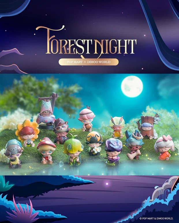 POP MART Dimoo forest night SEALED FULL SET (12 blind boxes with chance ...