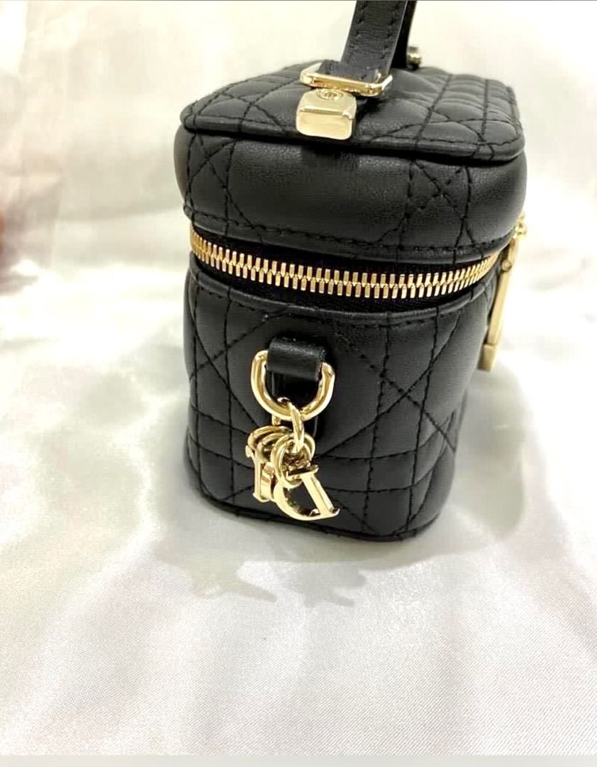 Dior Micro Vanity in Black GHW, Luxury, Bags & Wallets on Carousell