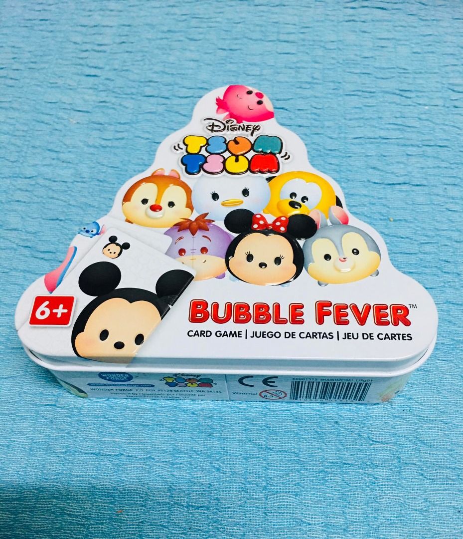 Disney Tsum Tsum Bubble Fever Card Game in Tin Can with Tsum Tsum Toys ...