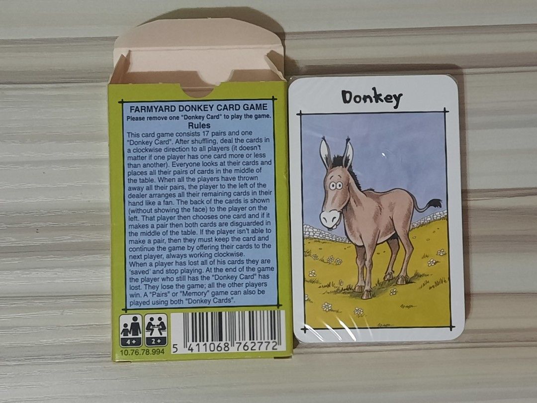 Farmyard Donkey Card Game, Hobbies & Toys, Toys & Games on Carousell