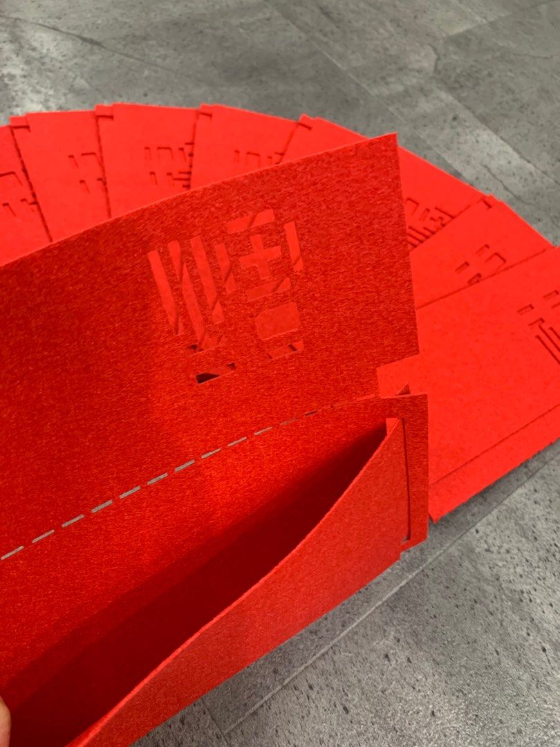 Felt Red Packet Ang Pow Felt Material (pack of 10), Hobbies & Toys ...
