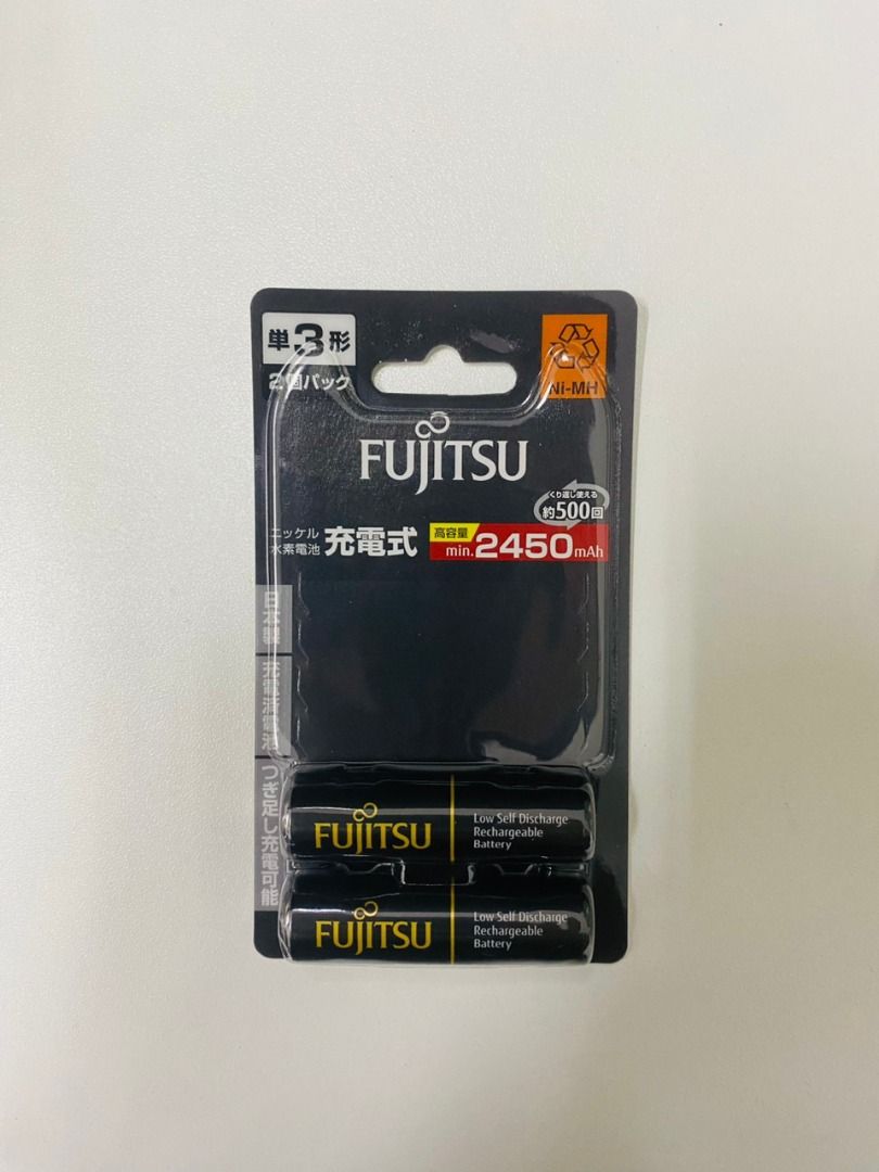 Fujitsu High-Cap AA 2 cells 2550mAh Rechargeable Battery - HR-3UTHC(2B ...