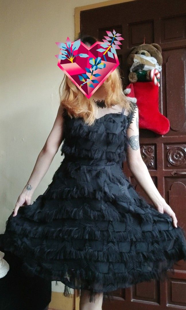 Furry Layered Tulle Party Dress, Women's Fashion, Dresses & Sets ...