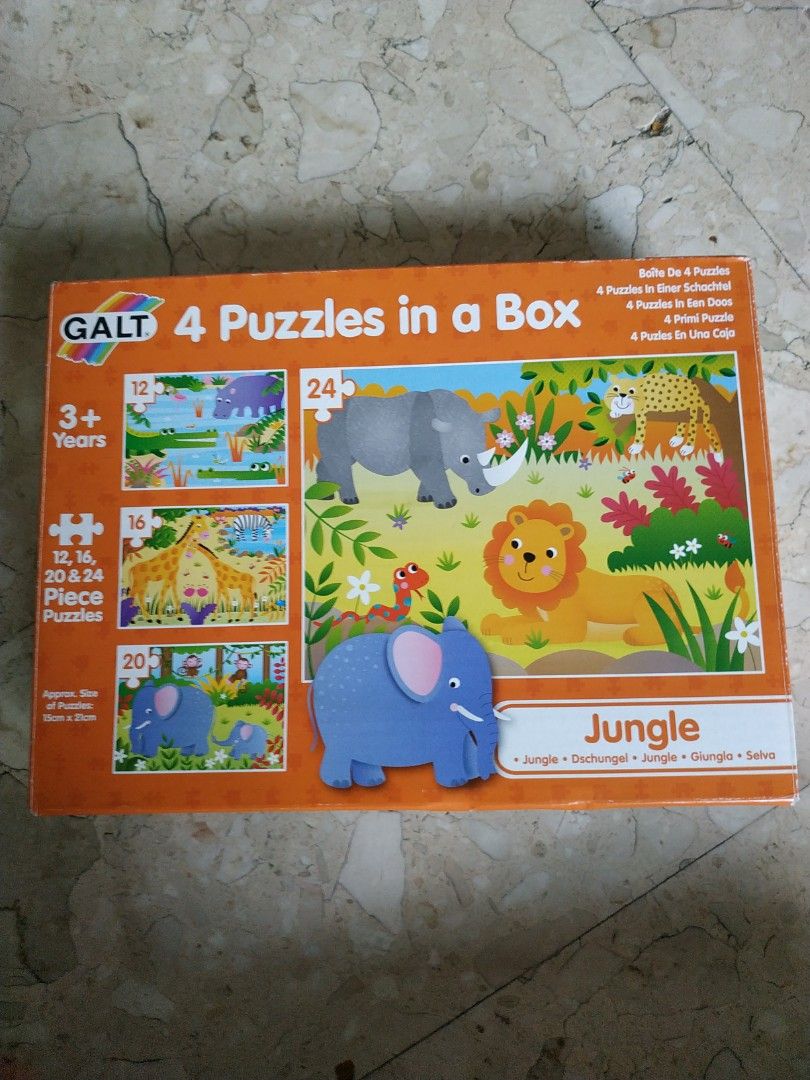 Galt Jigsaw Puzzle (Jungle - 4 puzzles in a box), Hobbies & Toys, Toys ...