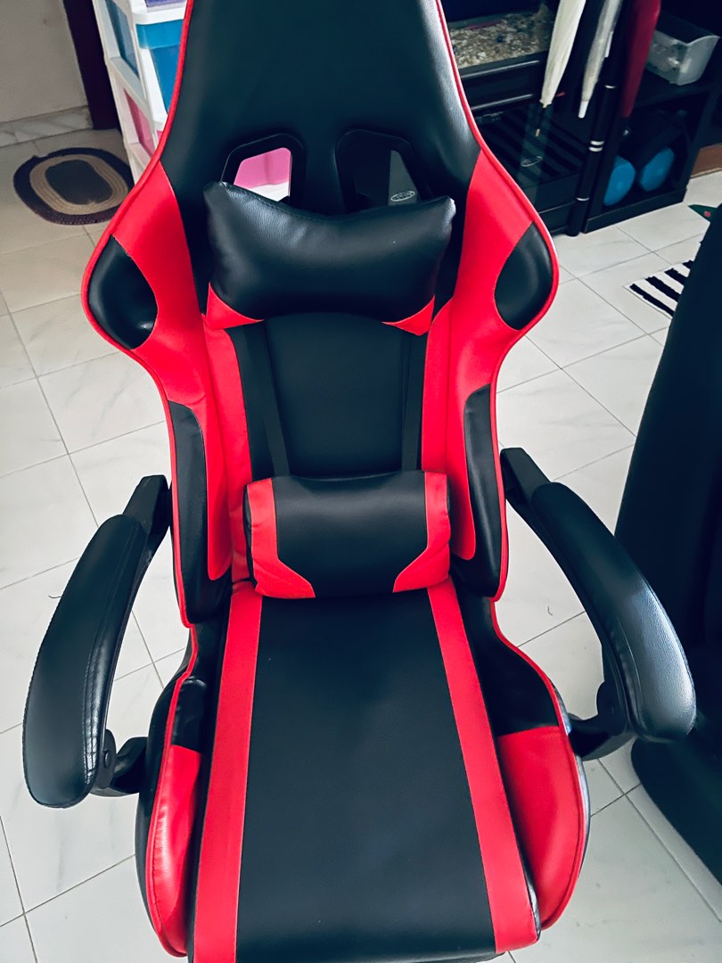 Gaming Chair Black n Red, Furniture & Home Living, Furniture, Chairs on ...