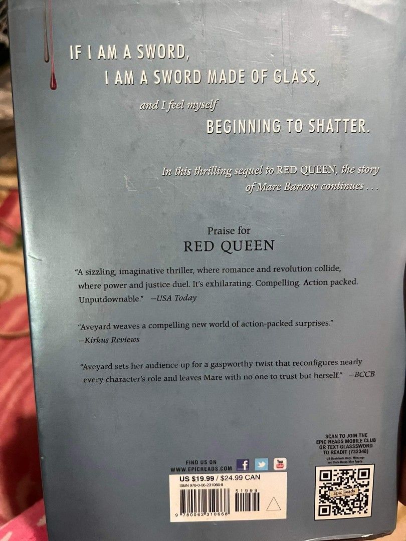 GLASS SWORD (Hardcover), Hobbies & Toys, Books & Magazines, Fiction ...