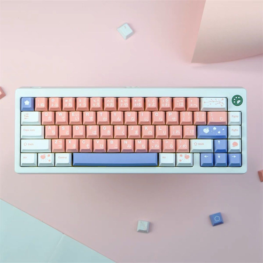 GMK Sakura PBT clones keycaps, 電腦＆科技, 電腦周邊及配件, 電腦鍵盤及相關產品 - Carousell