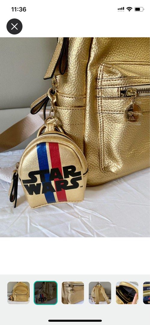 Gold C3po Samantha Thavasa Backpack Star Wars, Women's Fashion, Bags ...
