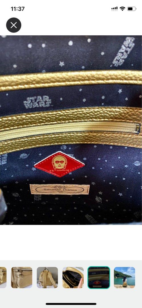 Gold C3po Samantha Thavasa Backpack Star Wars, Women's Fashion, Bags ...