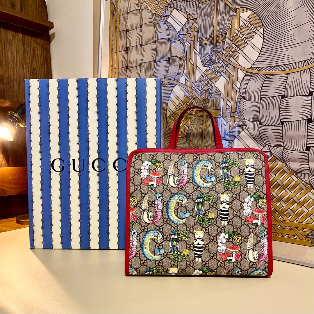 Gucci Kids Tote Bag Yuko Higuchi Red Monogram Japan, Women's Fashion ...
