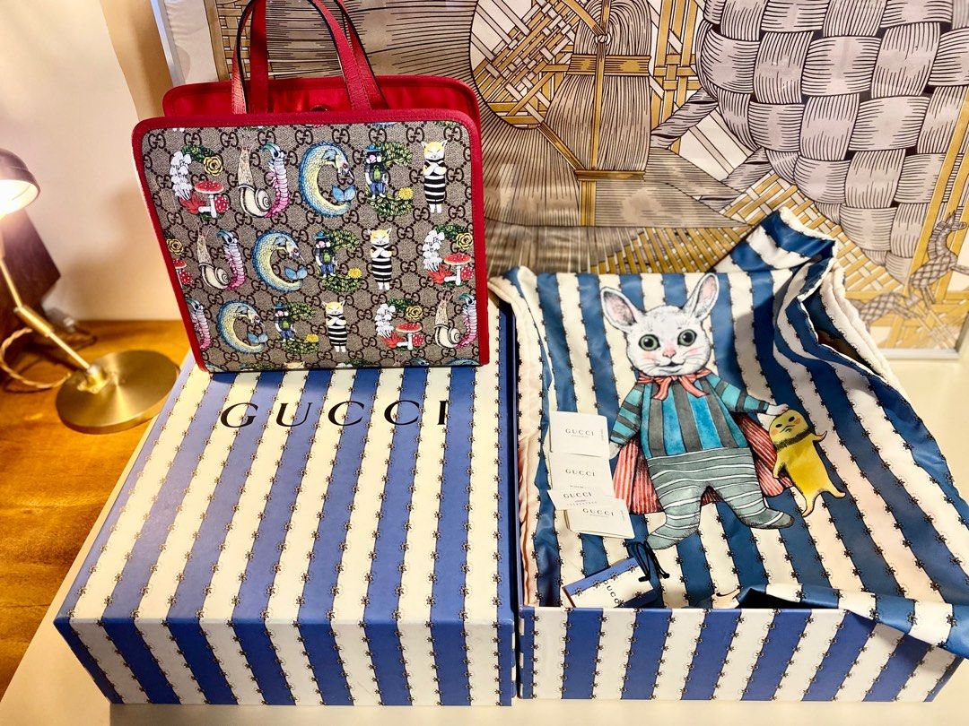 Gucci Kids Tote Bag Yuko Higuchi Red Monogram Japan, Women's Fashion ...