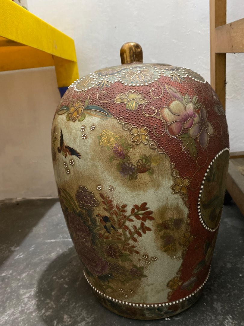 Guci antik cina merah, Antik, Furnitur di Carousell