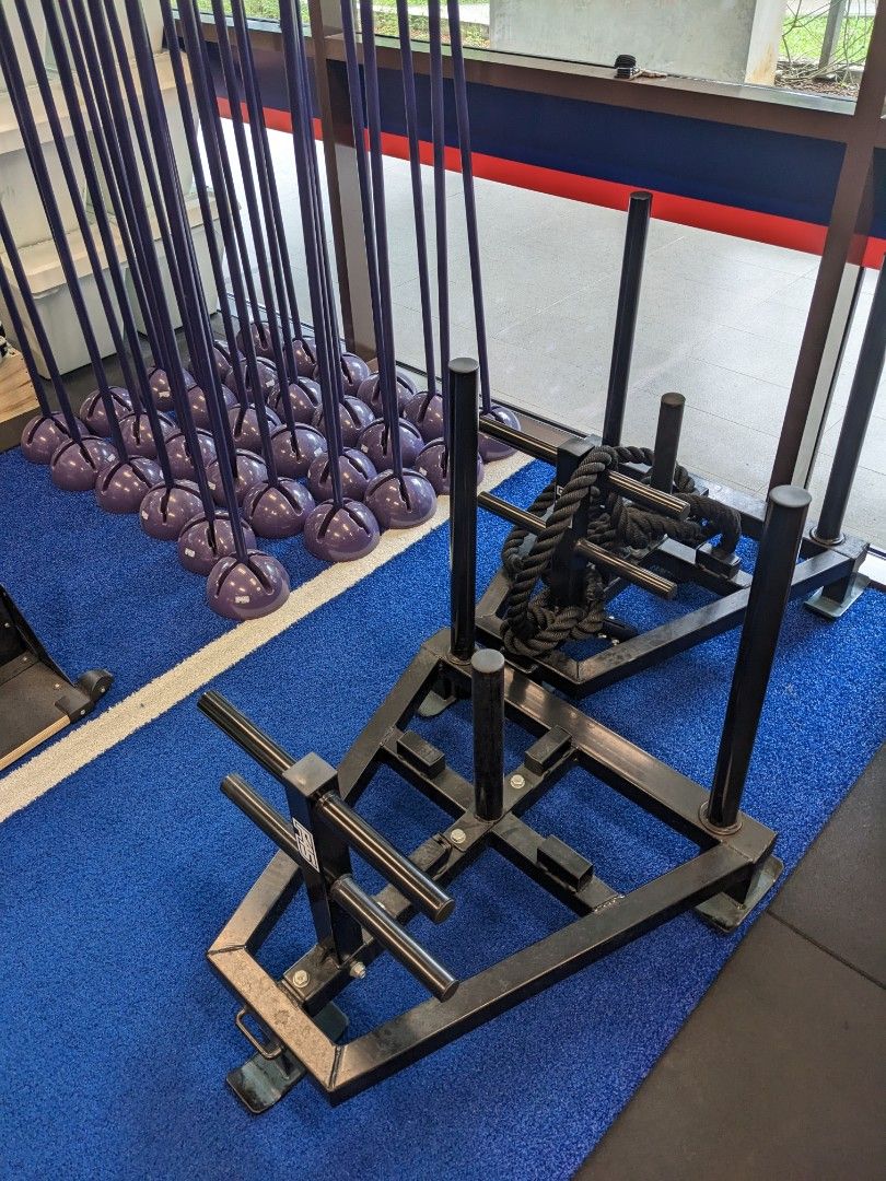 Gym Bench , Sled Prowler and Running poles, Sports Equipment, Exercise ...