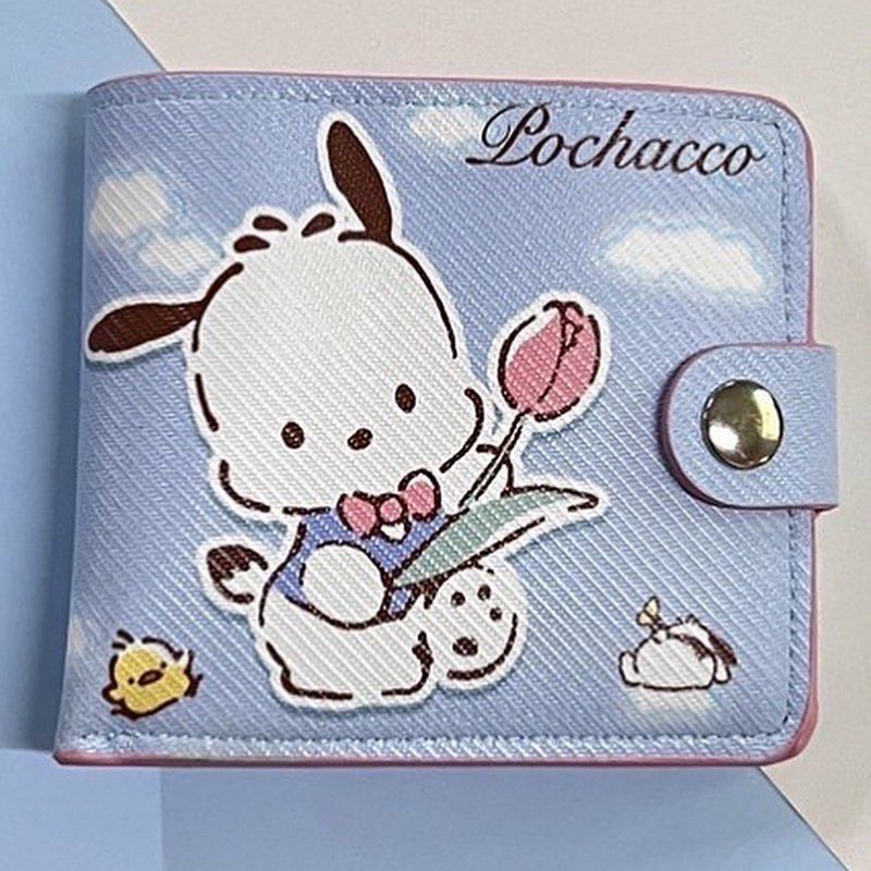 Hello Kitty Little Twin Stars My Melody Pochacco Cinnamoroll Pompompurin Kuromi Bifold kawaii ...