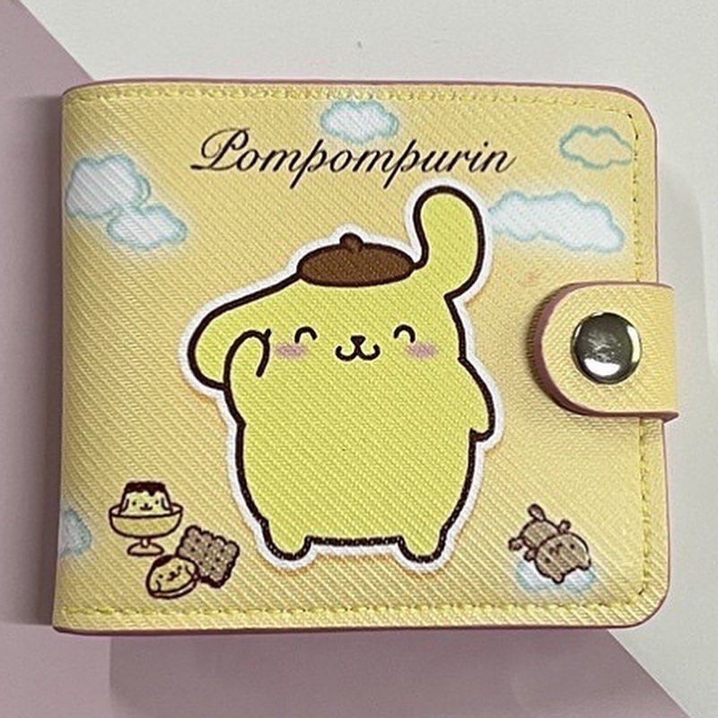 Hello Kitty Little Twin Stars My Melody Pochacco Cinnamoroll Pompompurin Kuromi Bifold kawaii ...