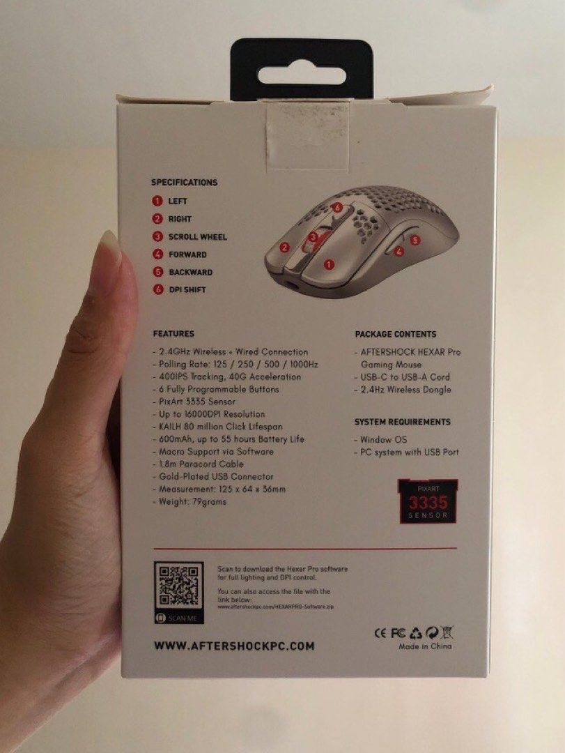 HEXAR PRO wireless performance gaming mouse, Computers & Tech, Parts ...