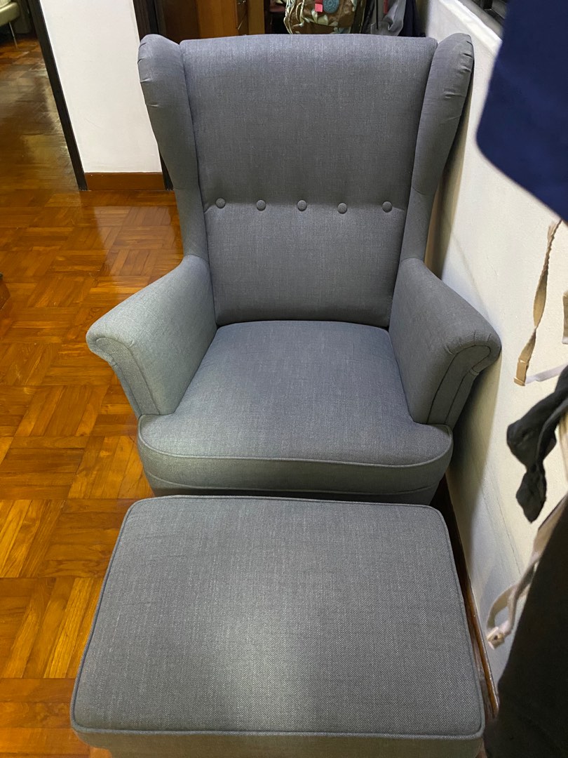 Ikea Strandmon Wing Chair, Furniture & Home Living, Furniture, Chairs ...