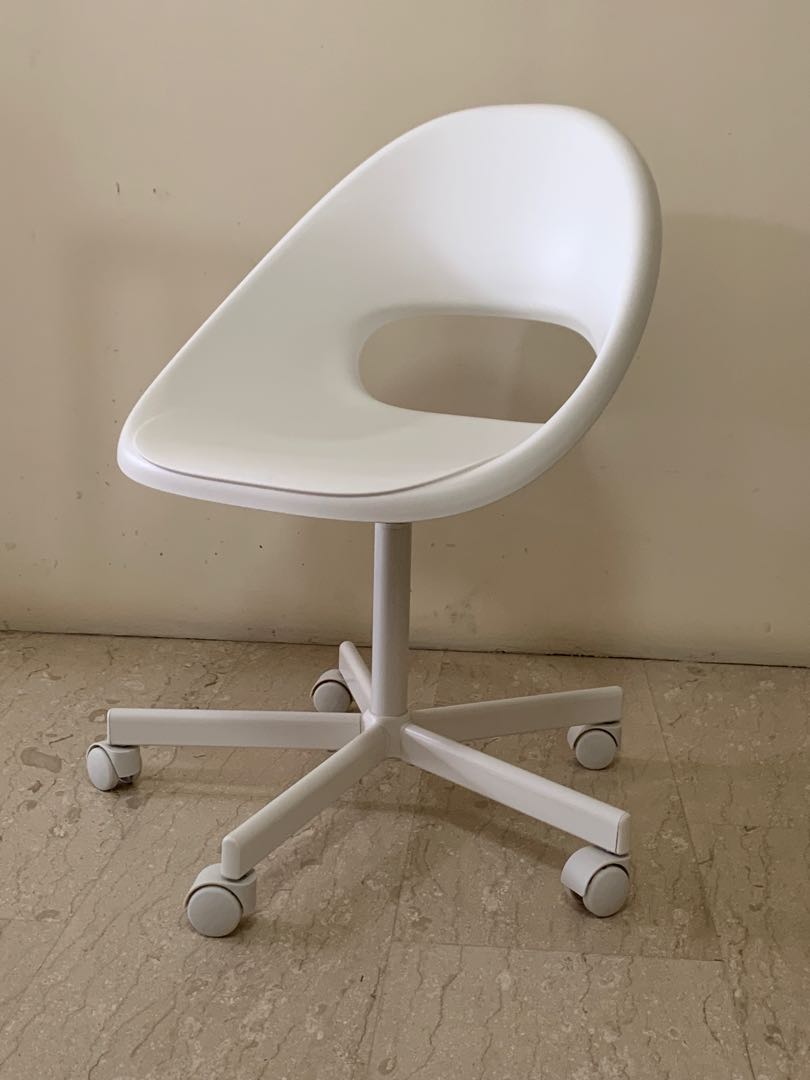 IKEA SWIVEL CHAIR LOBERGET / MALSKÄR WHITE, Furniture & Home Living ...