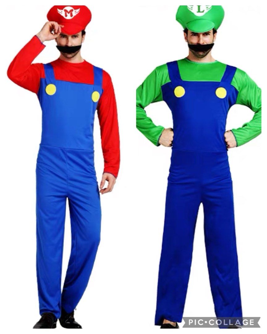 IN STOCK Super Mario costume Mario Bros costume animated game cosplay ...