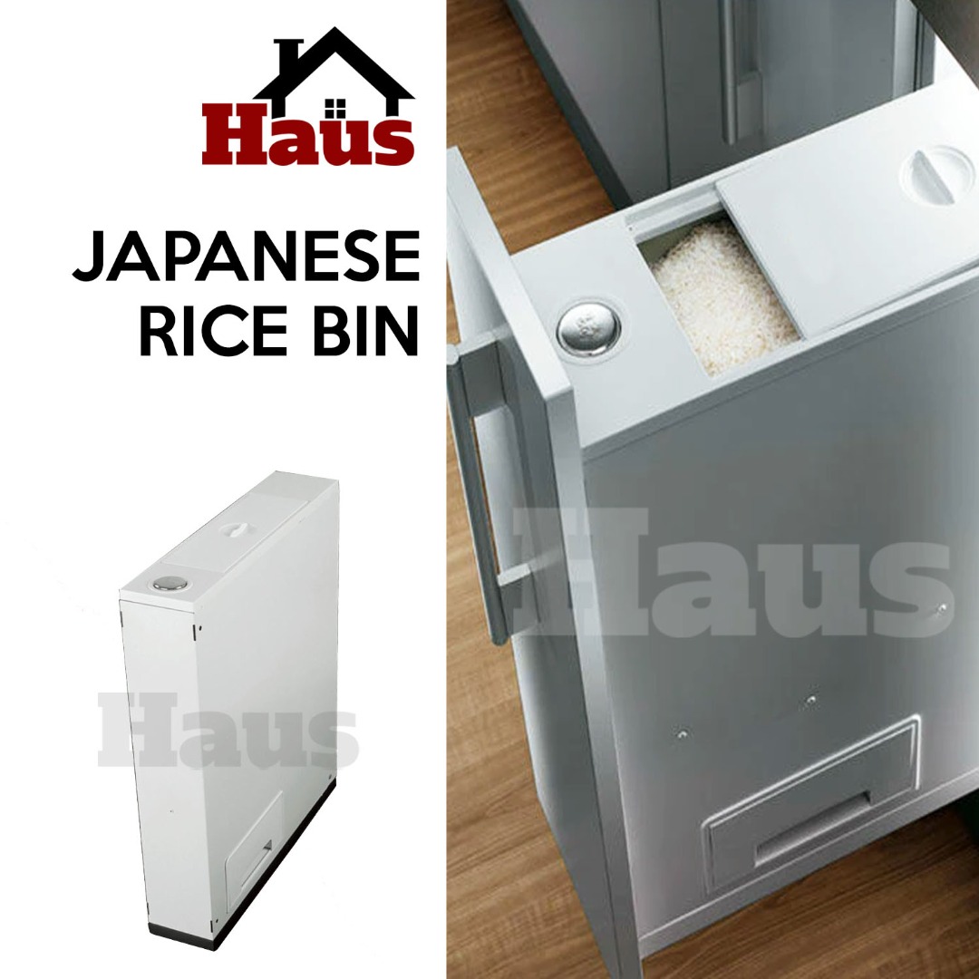 Japanese Rice Bin White 10kls Capacity, Furniture & Home Living ...