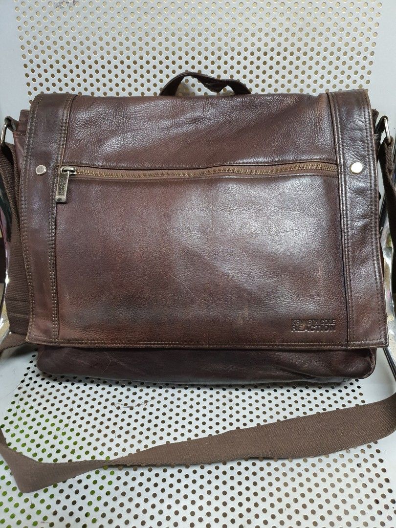 Kenneth Cole genuine leather messenger bag for men, Men's Fashion, Bags ...
