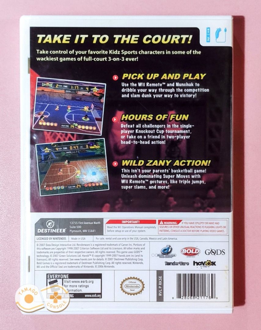 Kidz Sports Basketball - [WII Game] [NTSC / ENGLISH Language] [CIB ...