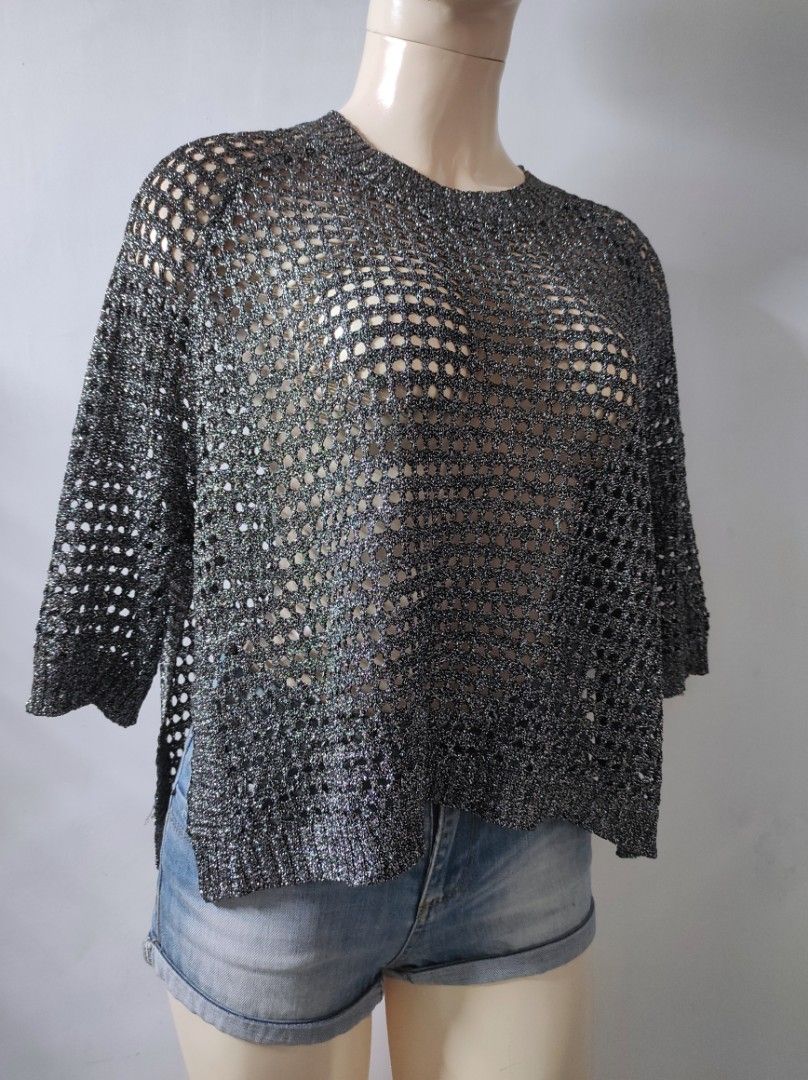 Korean Woman Fishnet Style Top, Women's Fashion, Tops, Others Tops on ...