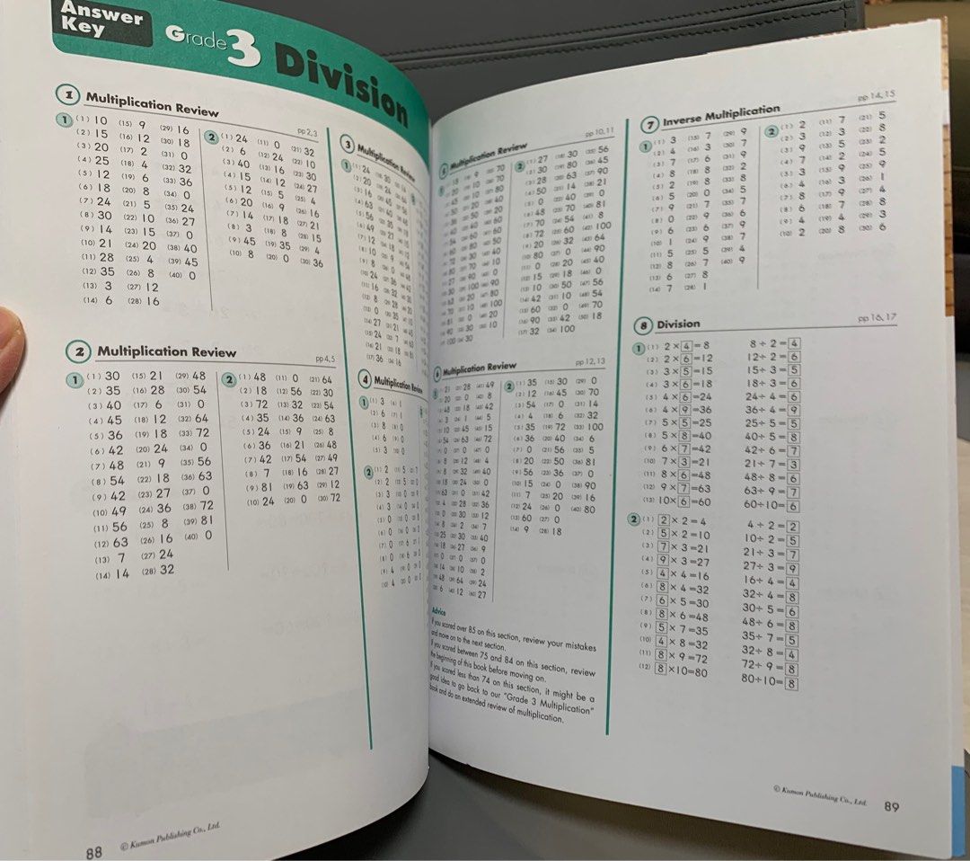 KUMON Math Workbooks~Division Grade 3, 興趣及遊戲, 書本 & 文具, 小朋友書 - Carousell