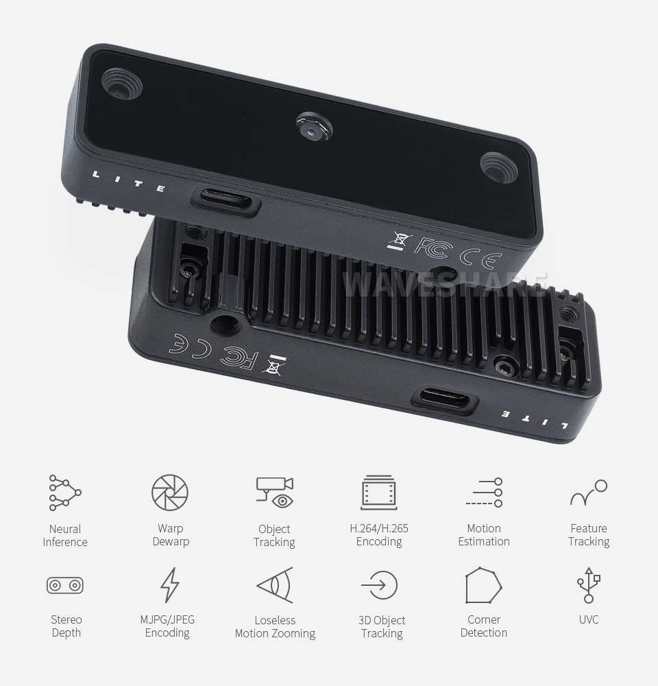 Luxonis Oak-D-Lite Auto-Focus Robotics Camera - Stereo Depth with Onboard Object Detection ...