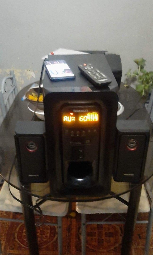 Megamaxx mms-214fus 2.1 multimedia subwoofer with remote, Audio ...