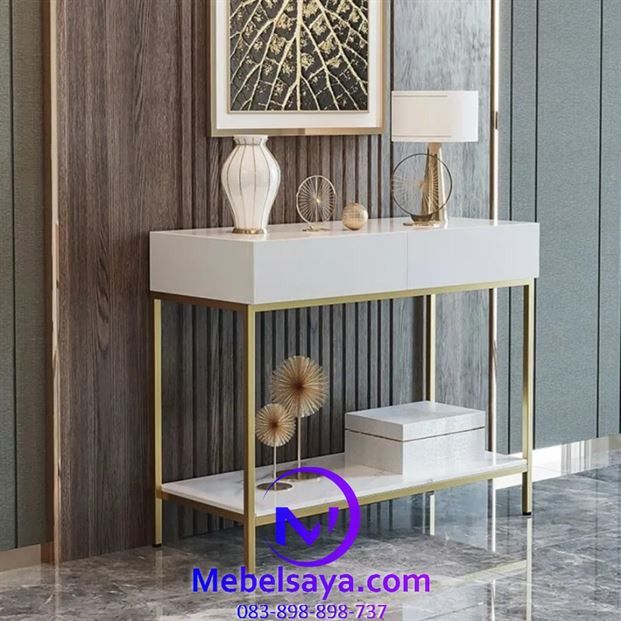 Meja Konsul 2 Laci Besar Minimalis Simpel Kaki Stainless, Community on ...